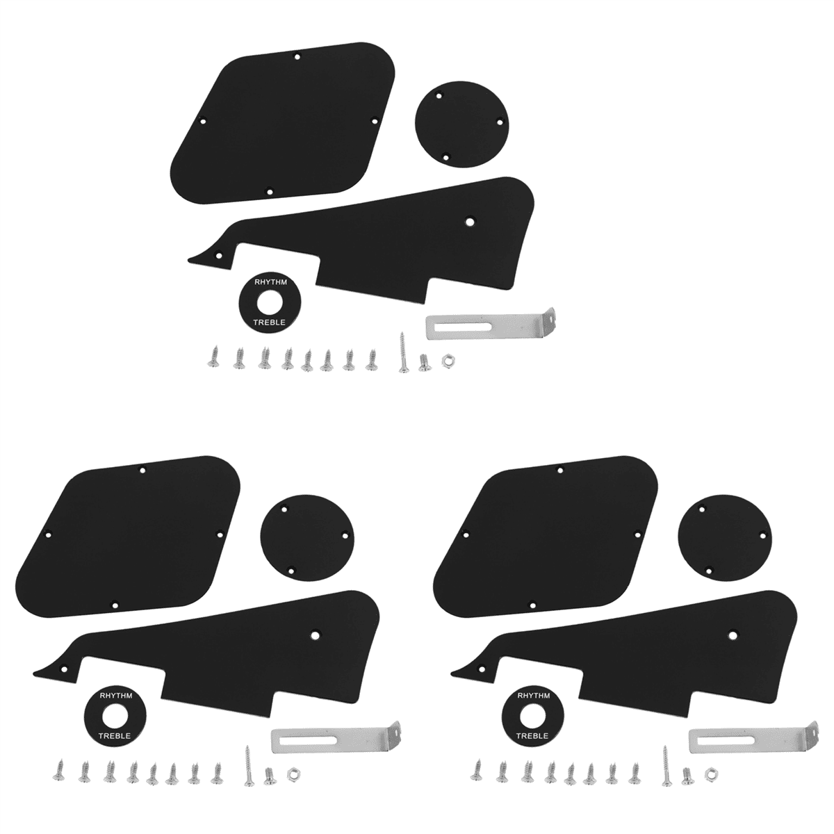 3set Black Pickguard /Cavity /Switch Covers/Pickup Selector Plate ...
