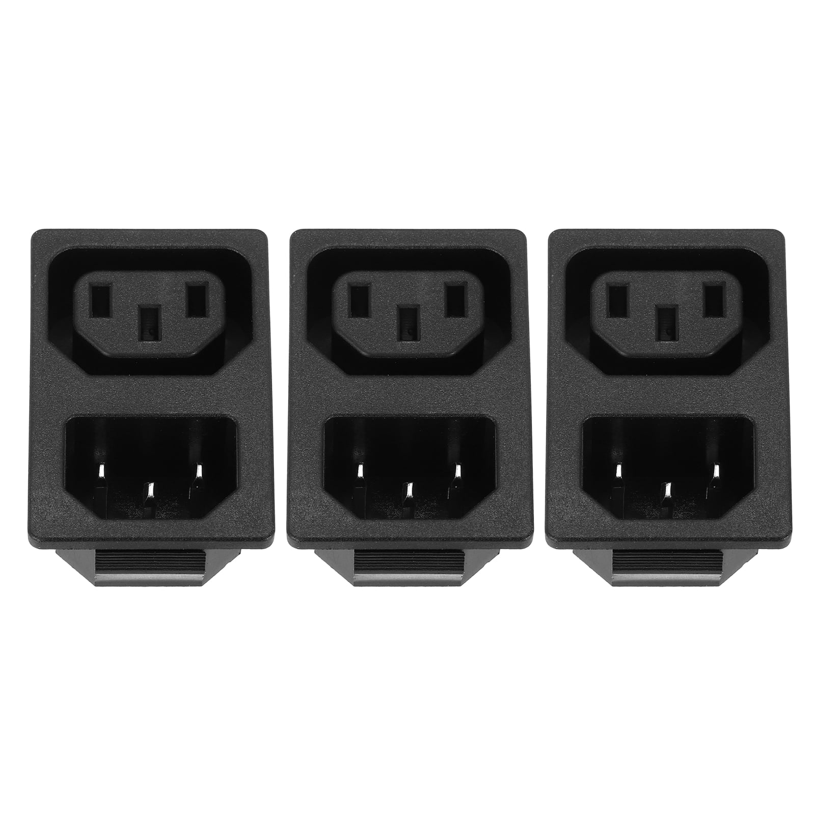 3set C13 C14 Panel Mount Plug Adapter AC 250V 10A 3 Pins IEC Male Inlet ...