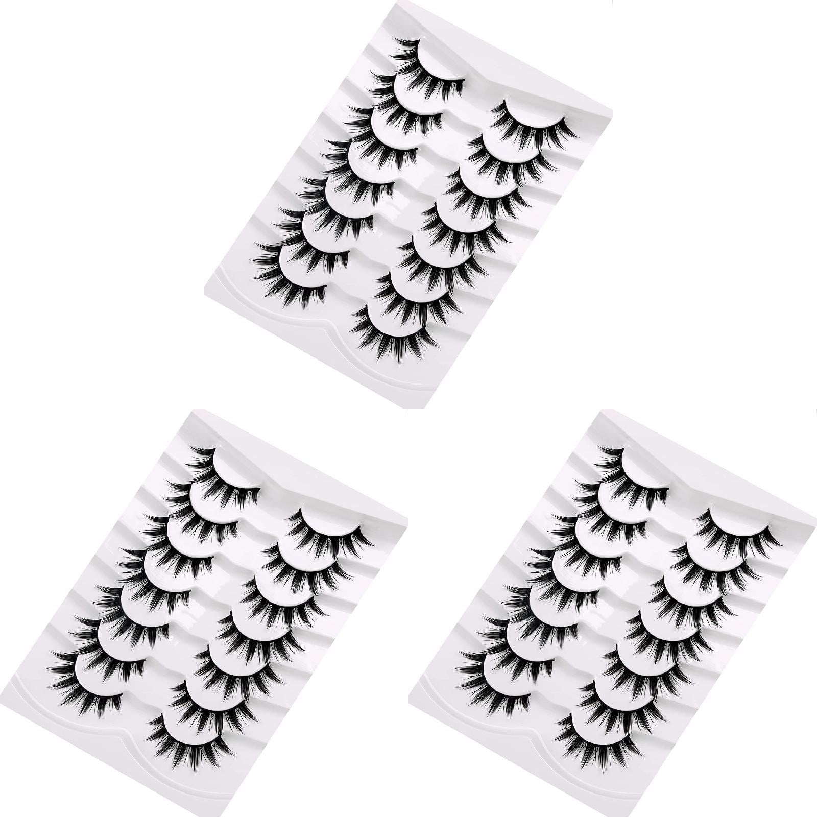 3set Manga Lashes Doll Eye Natural Look False Eyelashes Anime Lashes ...