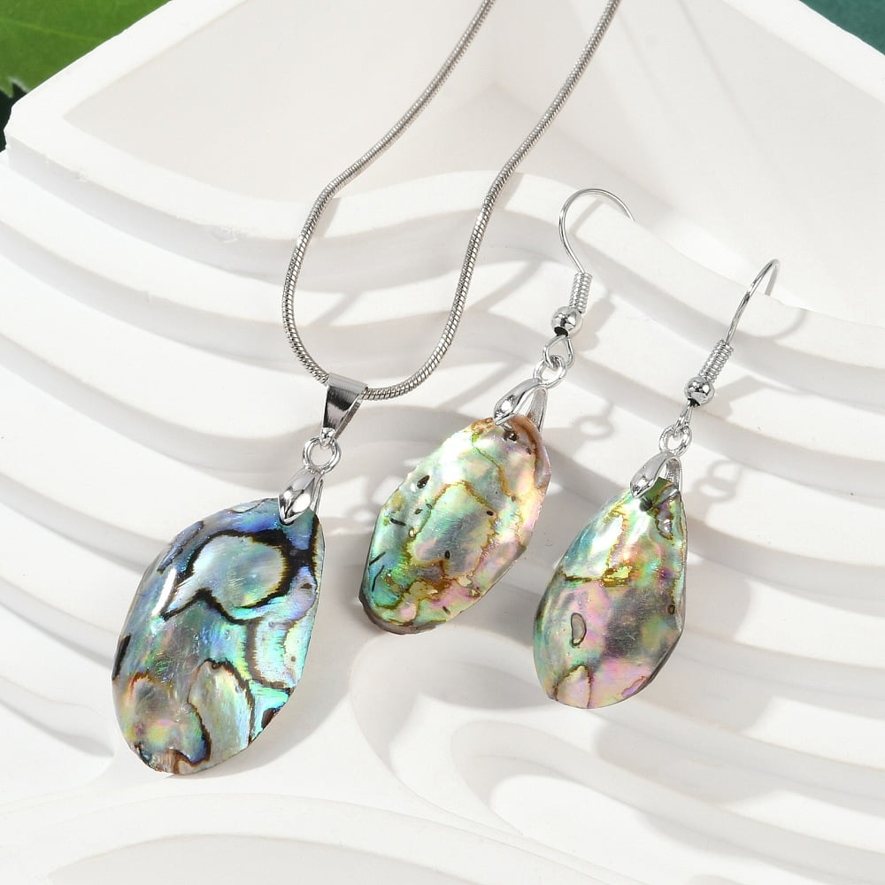 3sets Abalone Shell/Paua Shell Jewelry sets Teardrop Earrings and ...