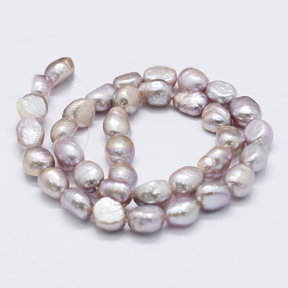 3strands Cultured Freshwater Pearl Beads Strands Potato Misty Rose 8 ...