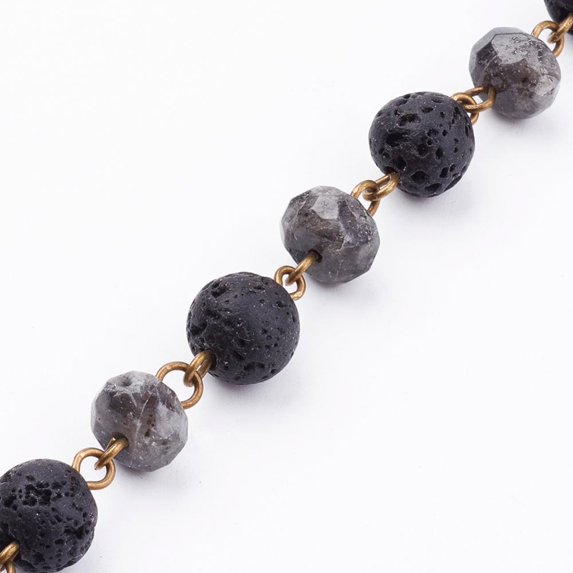 3strands Handmade Round Natural Labradorite Beads Chains for Necklaces ...