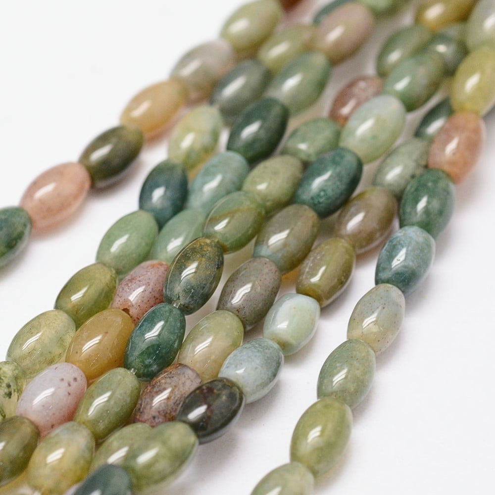 3strands Natural Indian Agate Beads Strands Rice 6~7x4mm Hole: 0.8mm ...