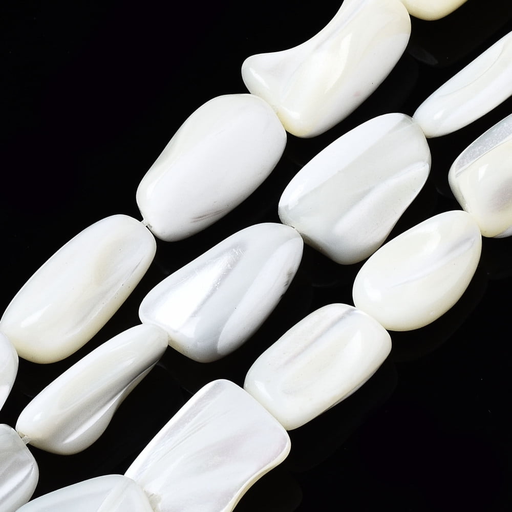 3strands Natural Trochid Shell/Trochus Shell Beads Strands 12~17x5~14x3 ...