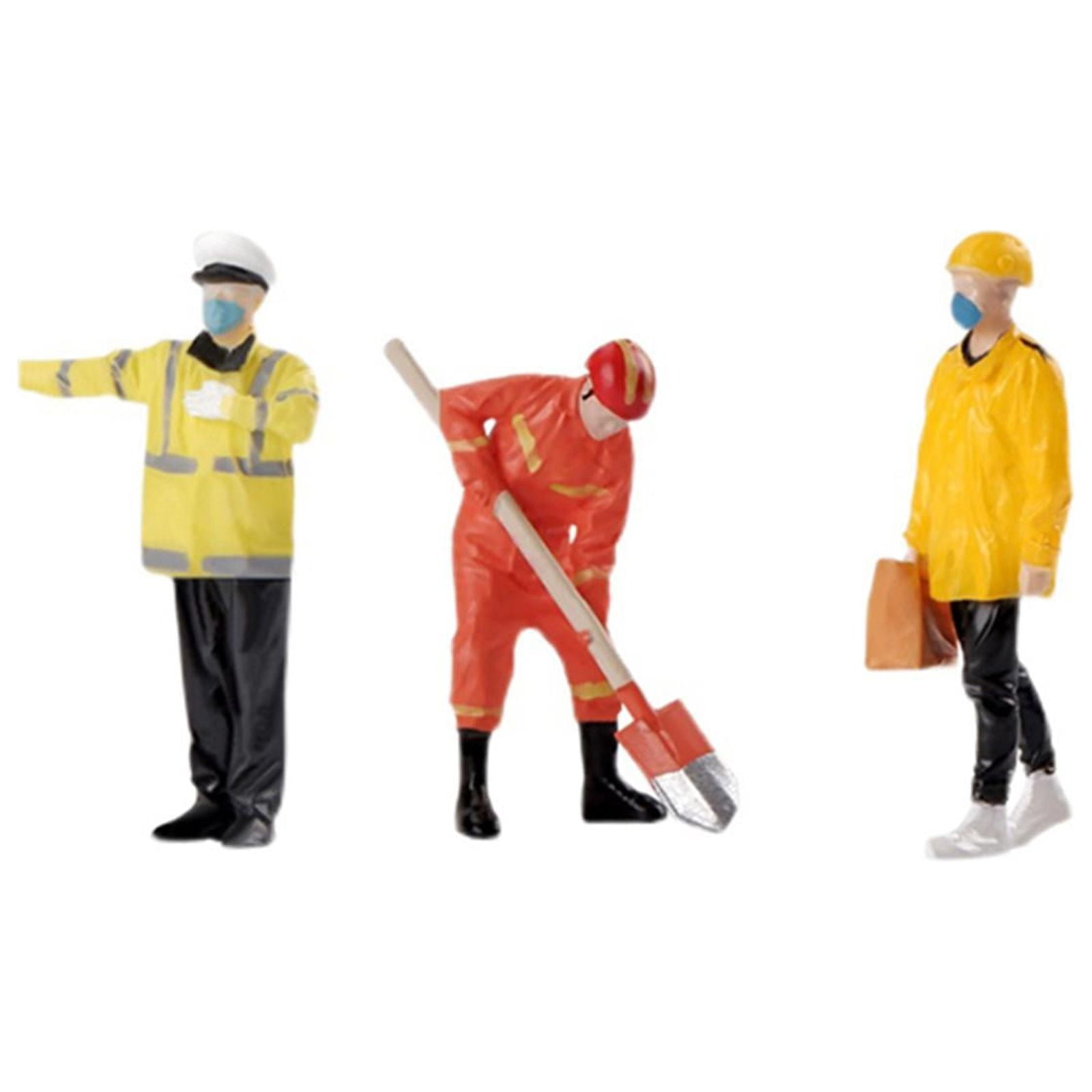 3x 1:32 People Figure, Mini Model Trains Architectural, Resin Micro ...