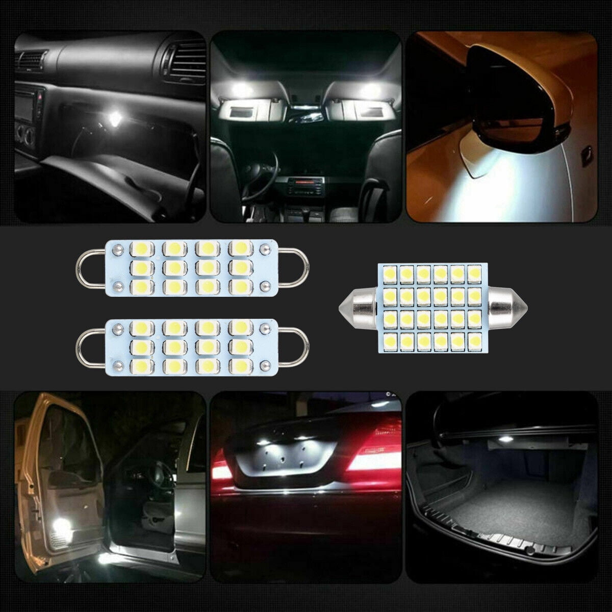 3x 1210 LED White Car Interior Lights Map Dome Bulbs for Chevrolet ...
