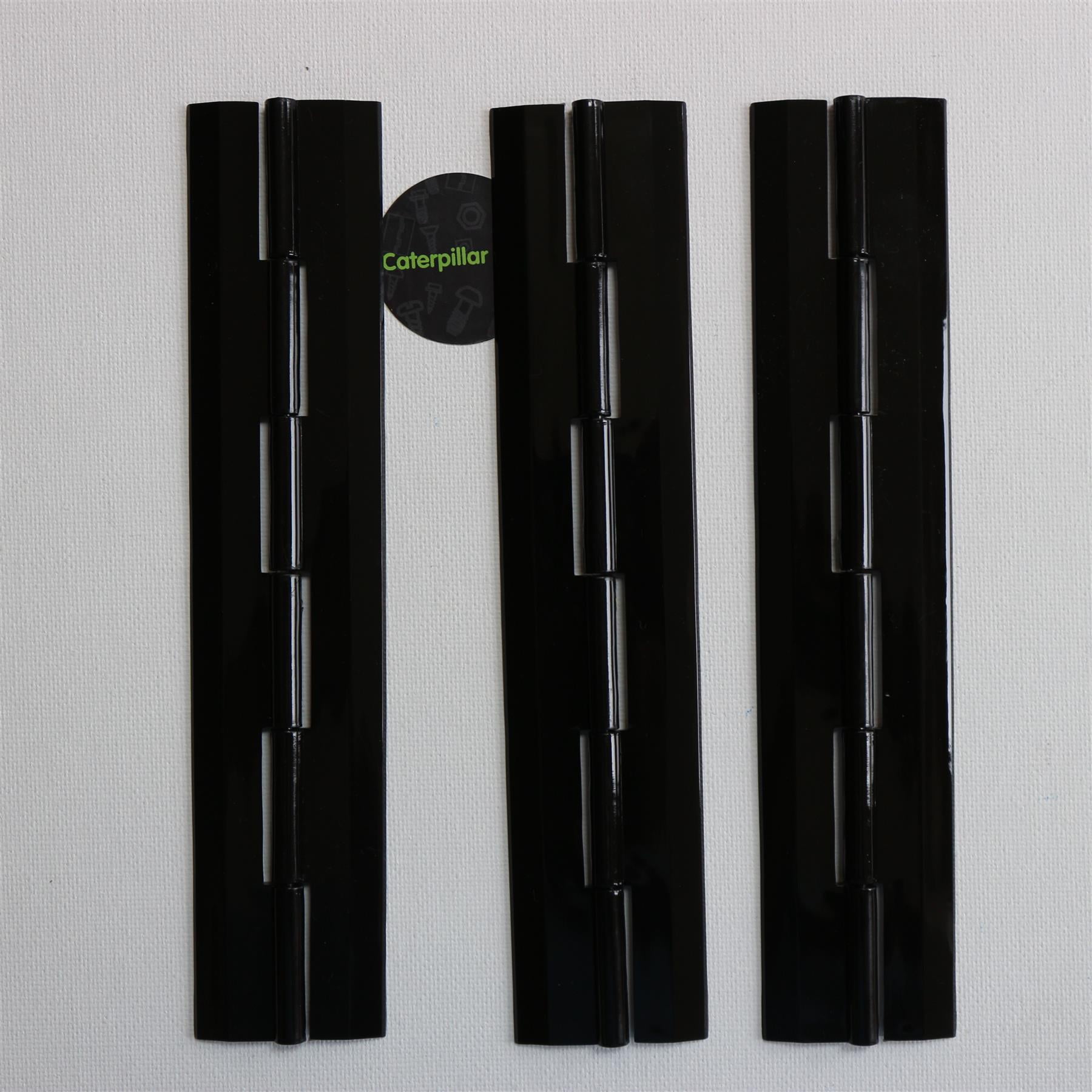3 x Black 200mm Acrylic Hinges, Continuous Acrylic Piano Hinge, (7 7/8 ...