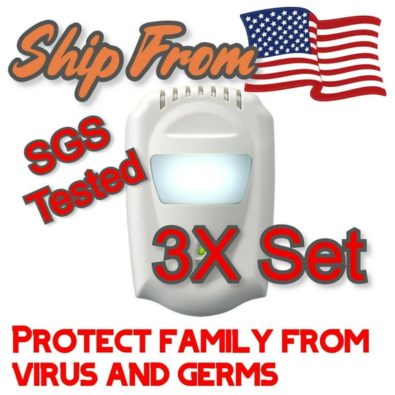 3x Anion Air Sterilizer White Light Kill Germ & Oder (SGS Proven UV ...