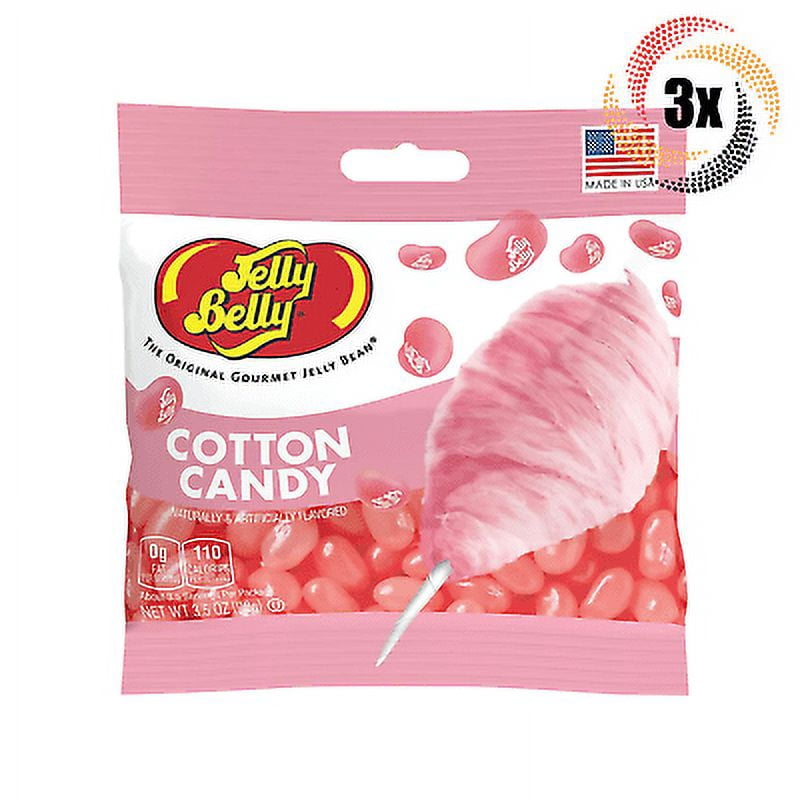 3x Bags | Jelly Belly Gourmet Beans Cotton Candy Flavor Peg Bags Candy ...