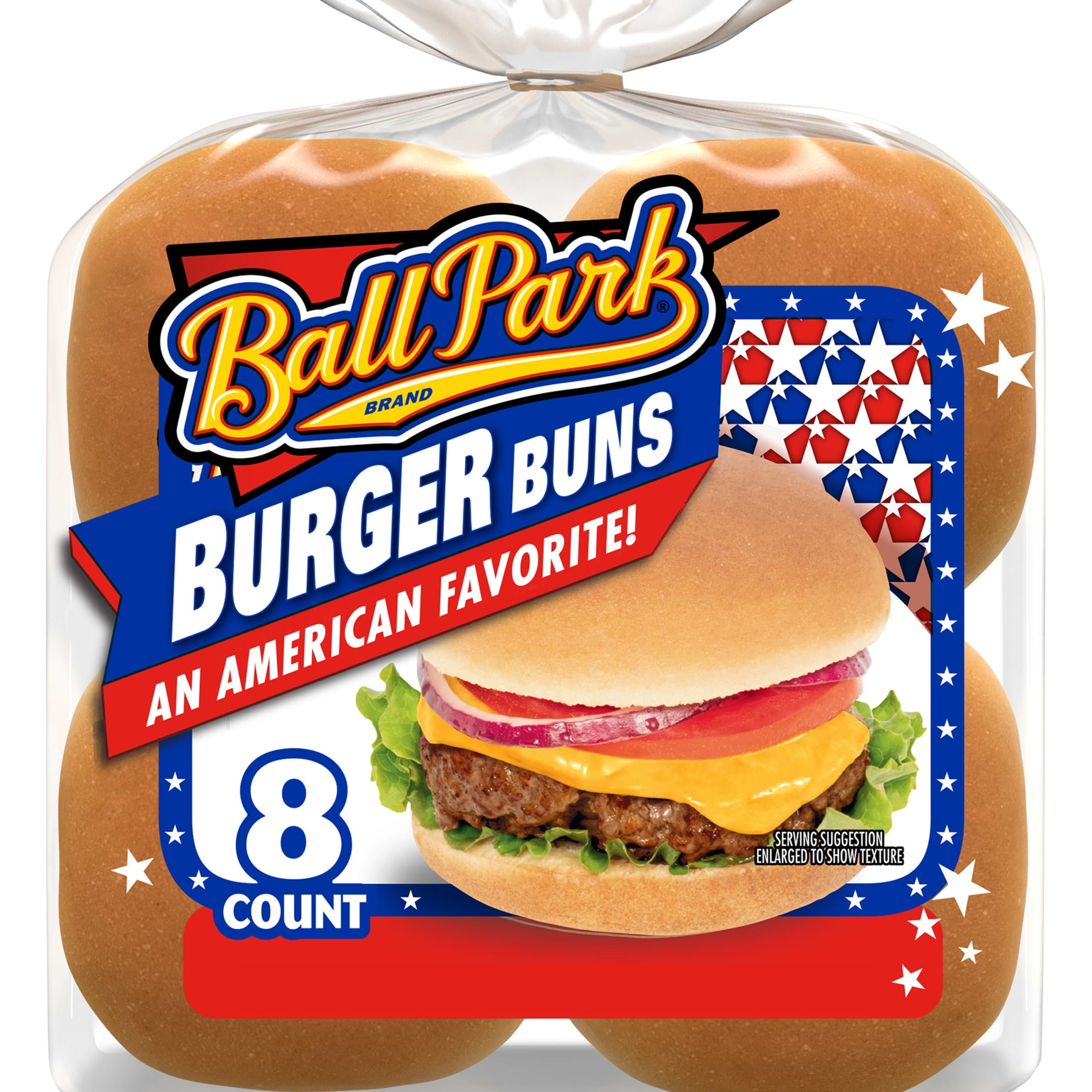 3x-Ball Park White Burger Buns 8 count Hamburger Buns 15 oz Bag ...