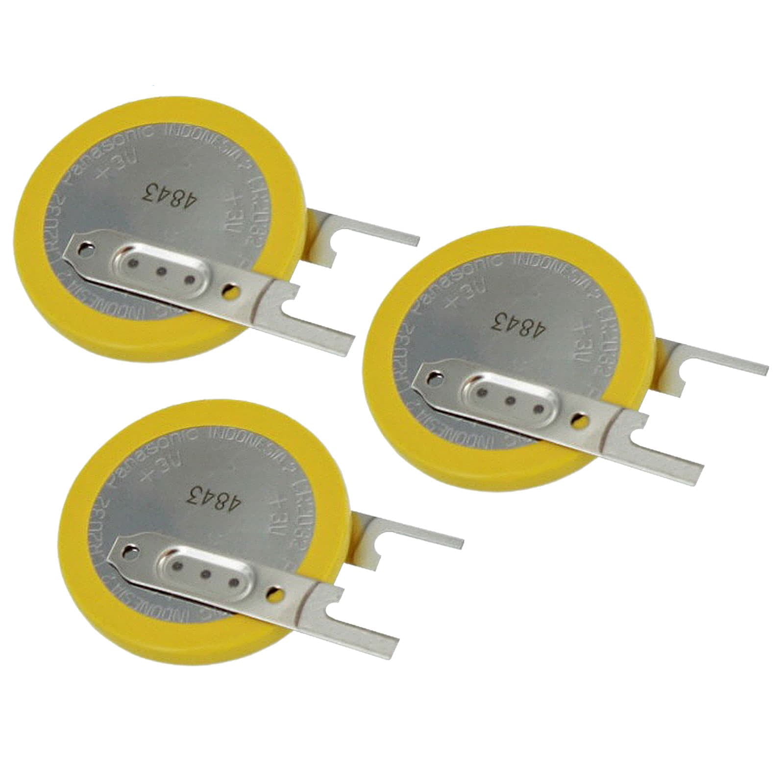 3x CR-2032/VC1N 3V Lithium Coin Battery Horz 2 Pins PC CMOS Mainboards ...