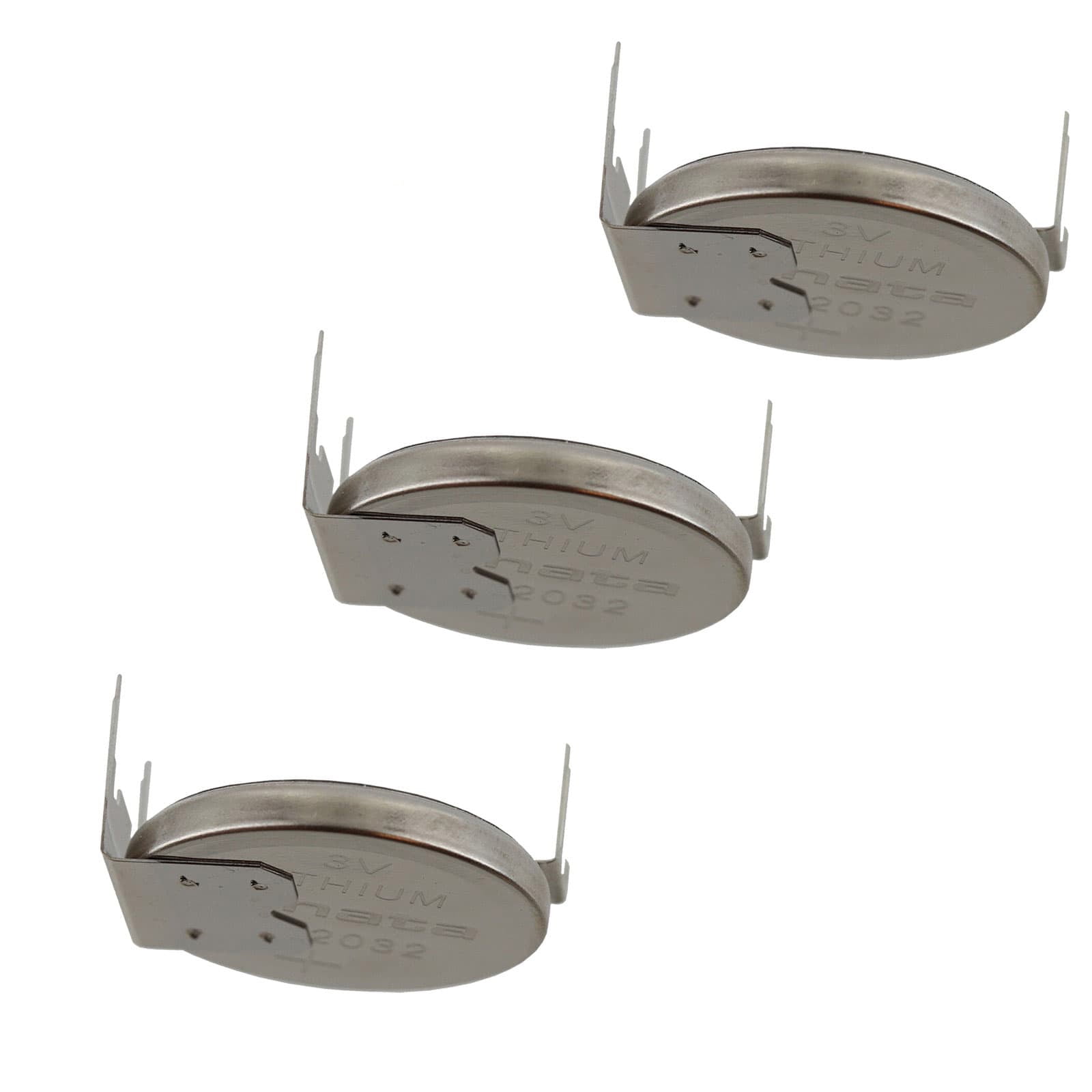 3x CR2032RH2-MFR 3V Lithium Coin Battery HORZ SMT 3-PIN for RTC Board ...