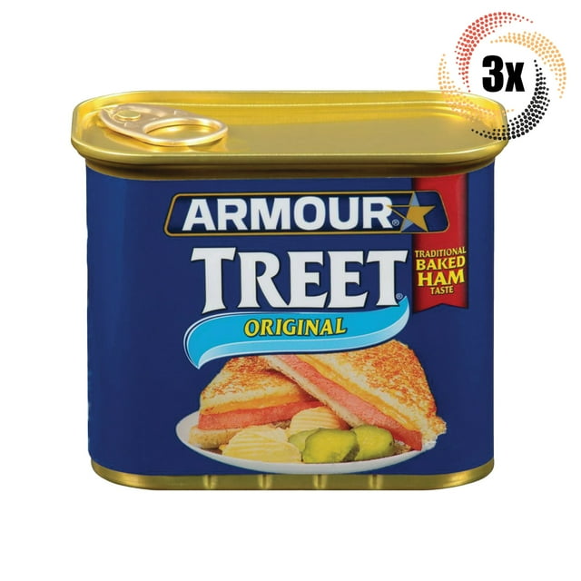 3x Cans Armour Star Treet Original Luncheon Loaf Meat Baked Ham Taste ...