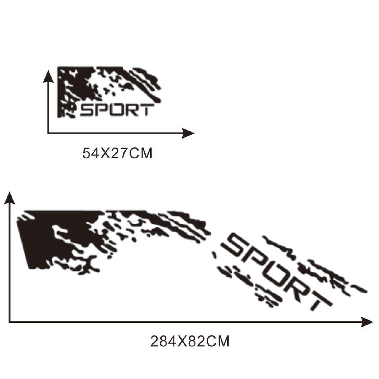 3x Car Body Side+Rear Trunk Stickers Pickup Truck Auto Decal Sport ...