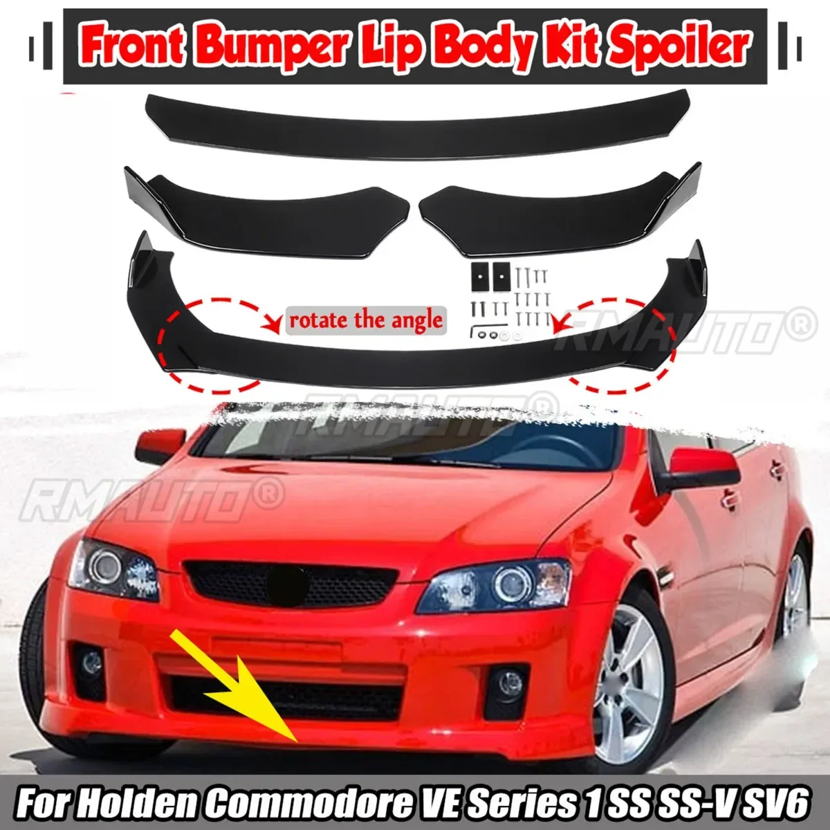 3x Car Front Bumper Splitter Lip Spoiler Diffuser Guard Cover Universal ...