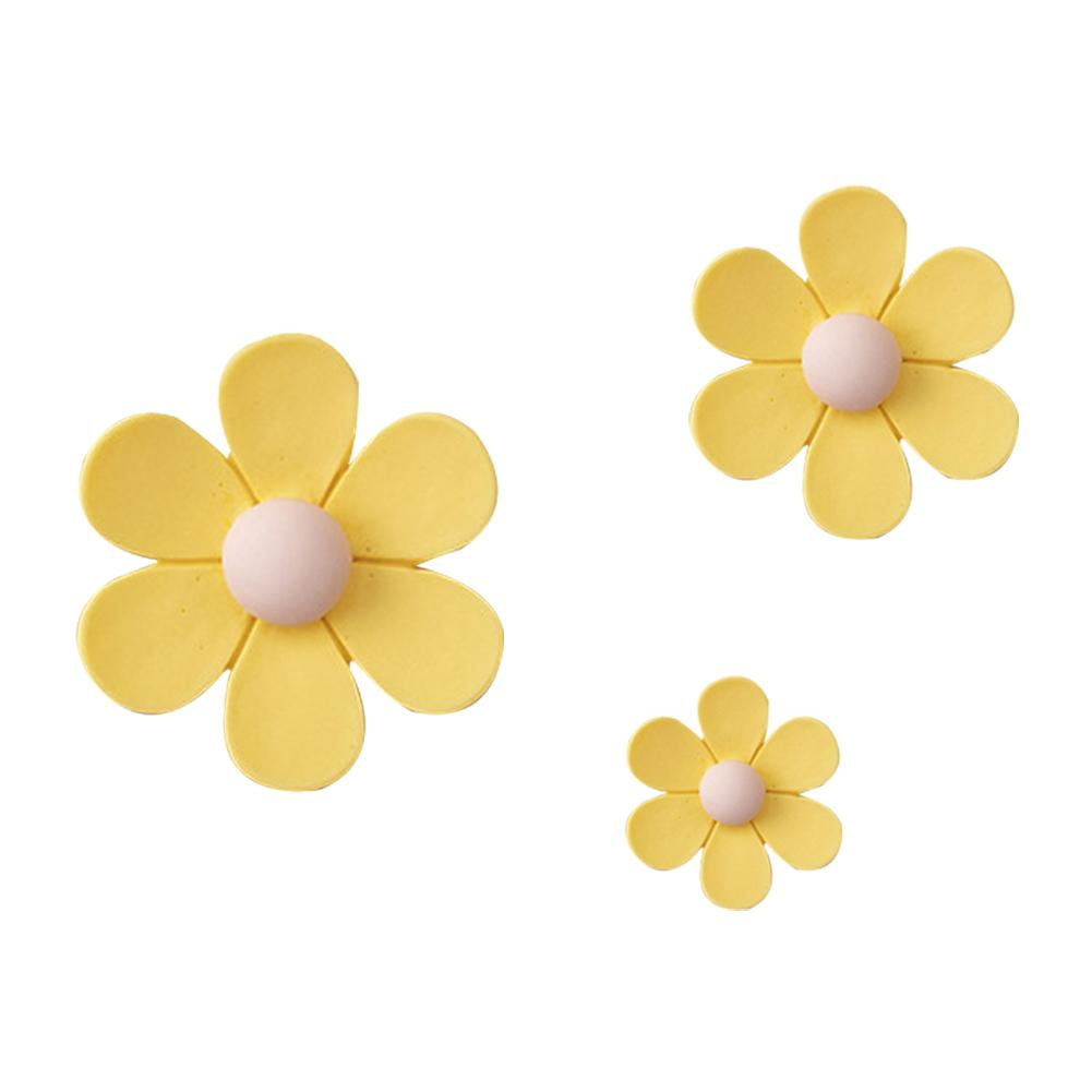 3x Cute Flower Fridge Magnets 3D Strong Magnets For Fridge whiteboards ...