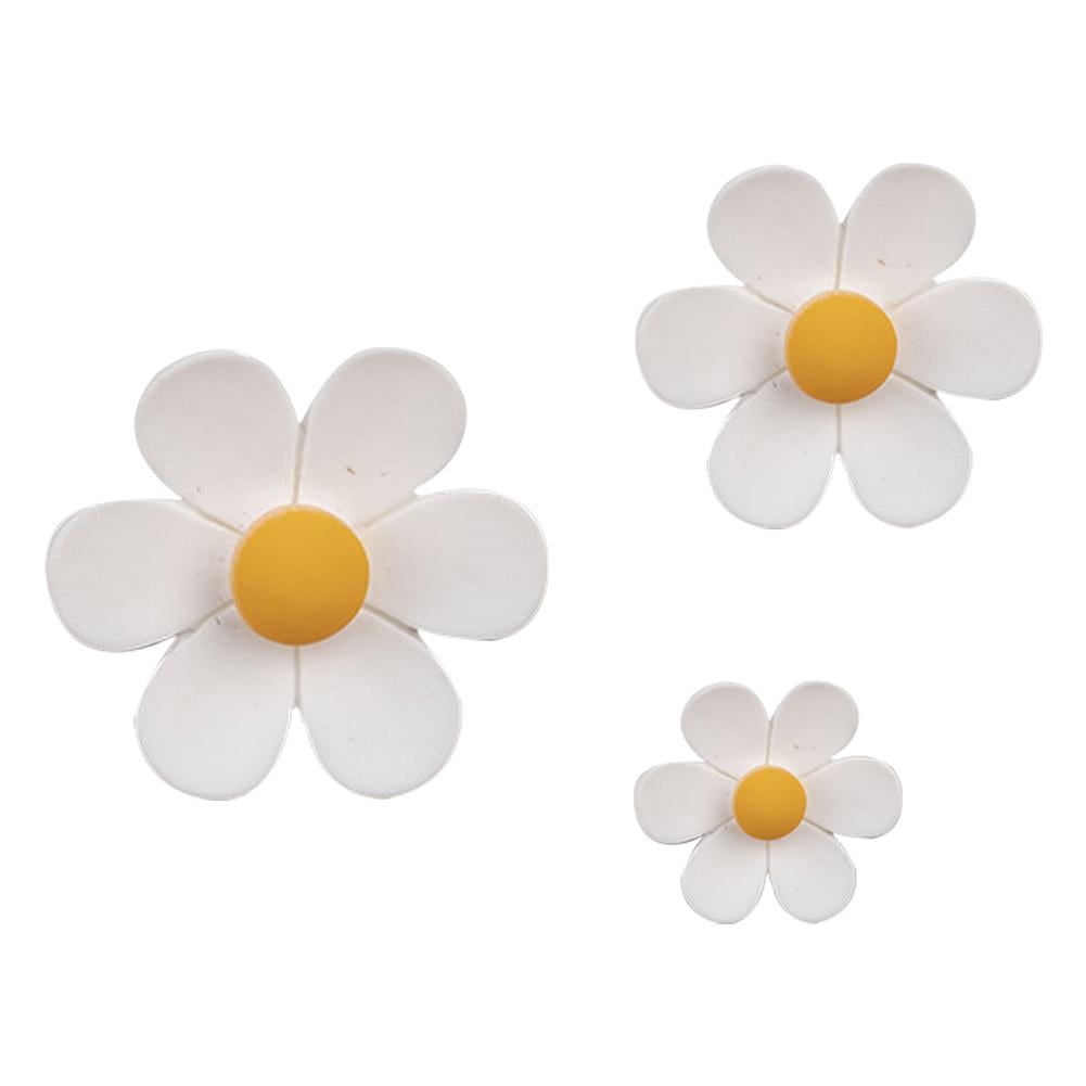3x Cute Flower Fridge Magnets 3D Strong Magnets for Fridge /whiteboards ...