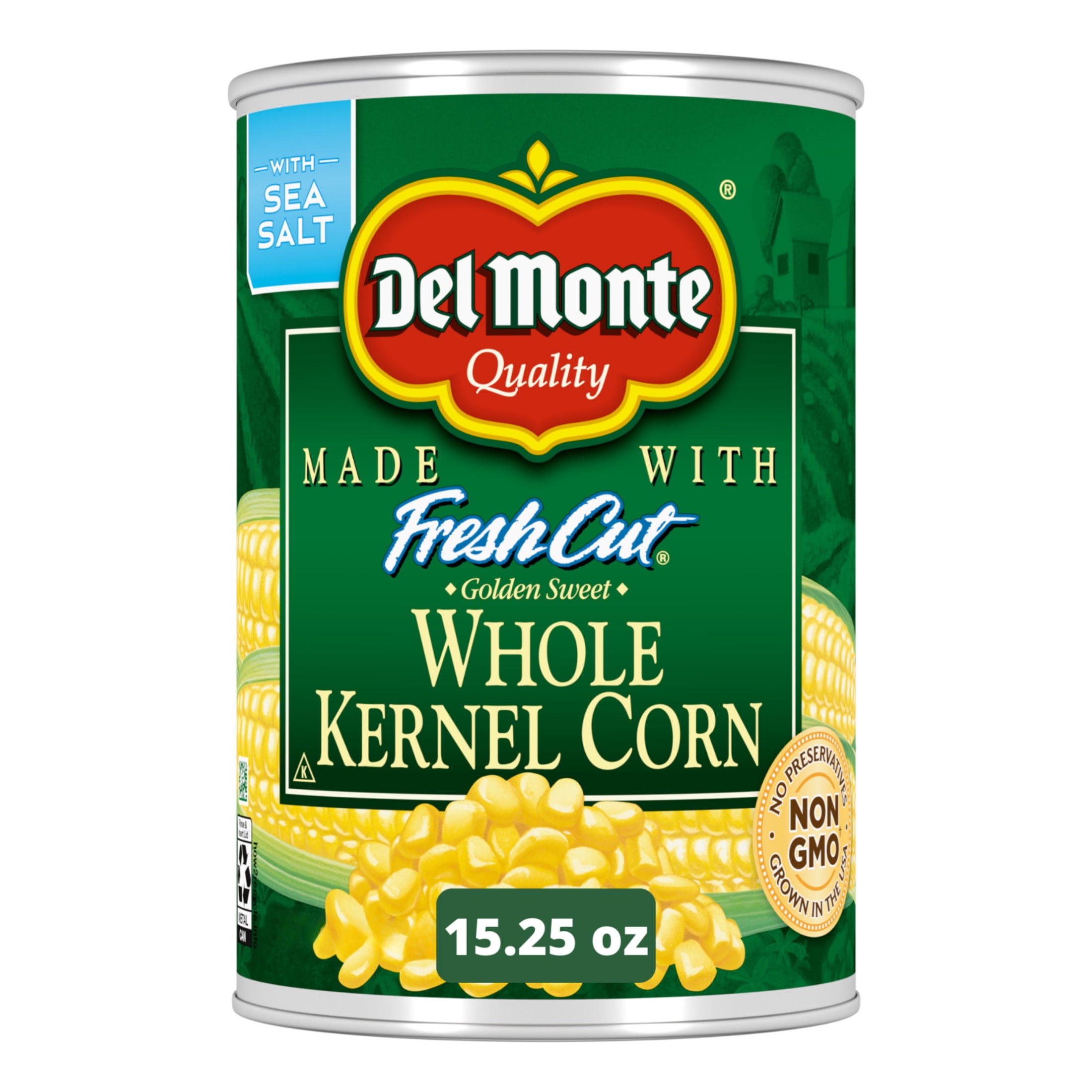 3x-Del Monte Fresh Cut Golden Sweet Whole Kernel Corn Canned Vegetables ...