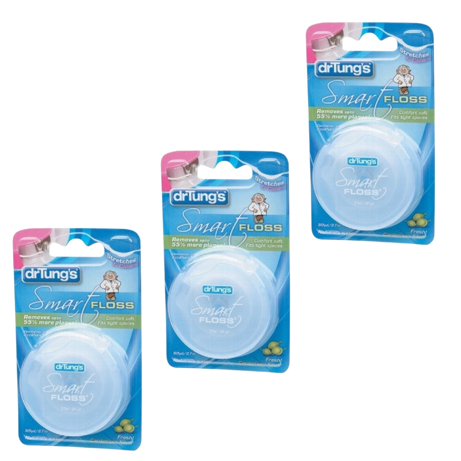 3x Dr Tung's Smart Dental Floss Chemical Free Oral Teeth Care Natural ...