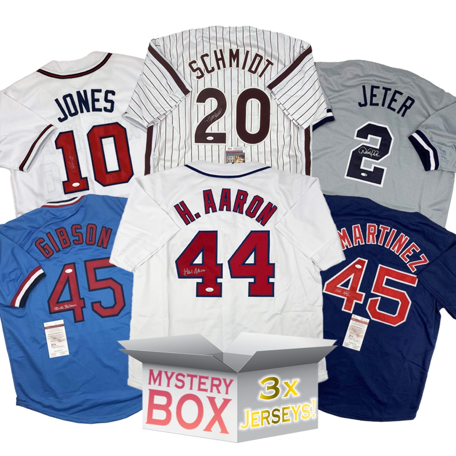 3x Hall of Famers Autographed/Signed Baseball Jerseys Mystery Box with ...