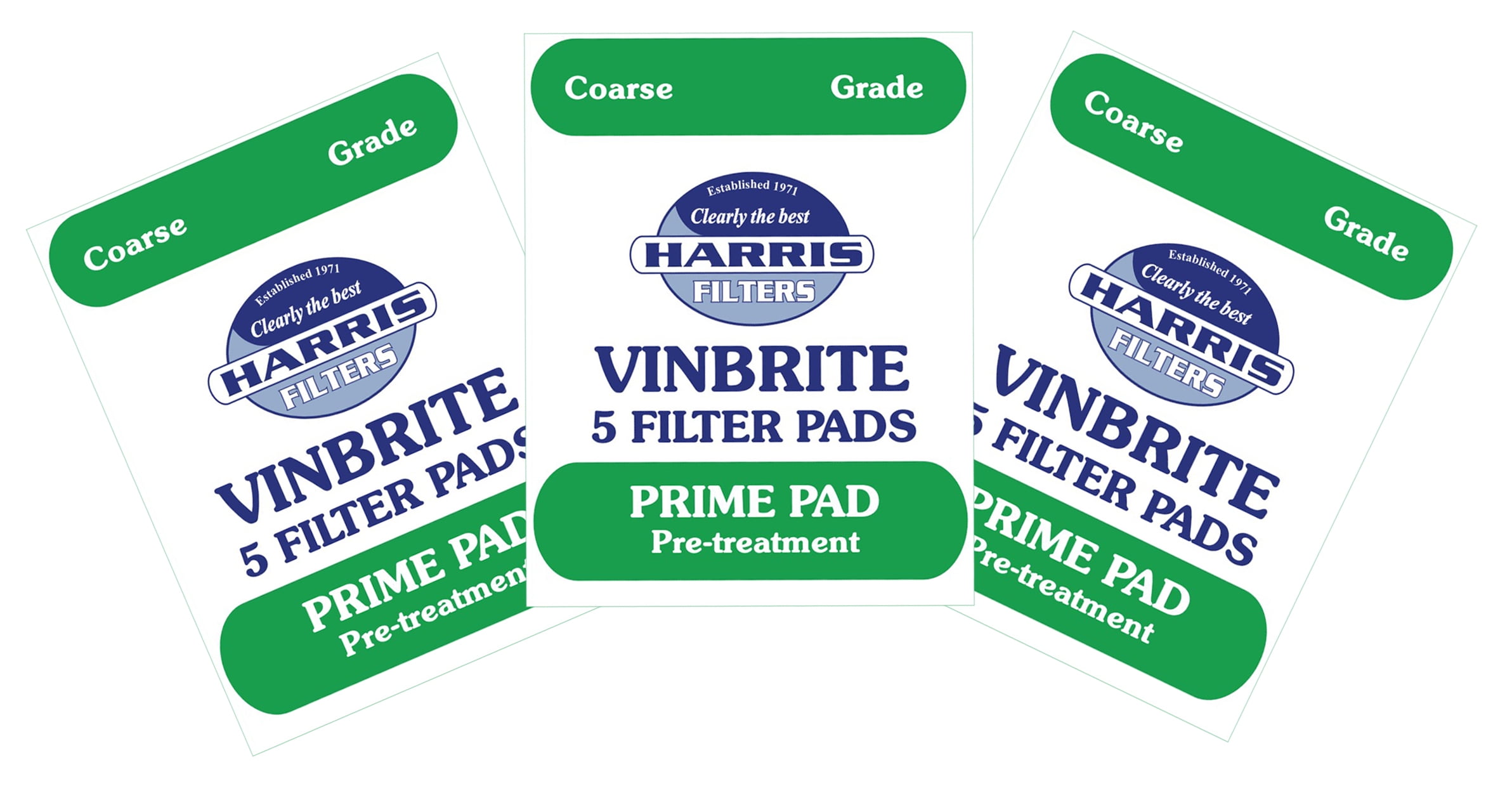 3x Harris Prime Pre-Filter Pads 5-pack Use with Harris Vinbrite MK3 ...