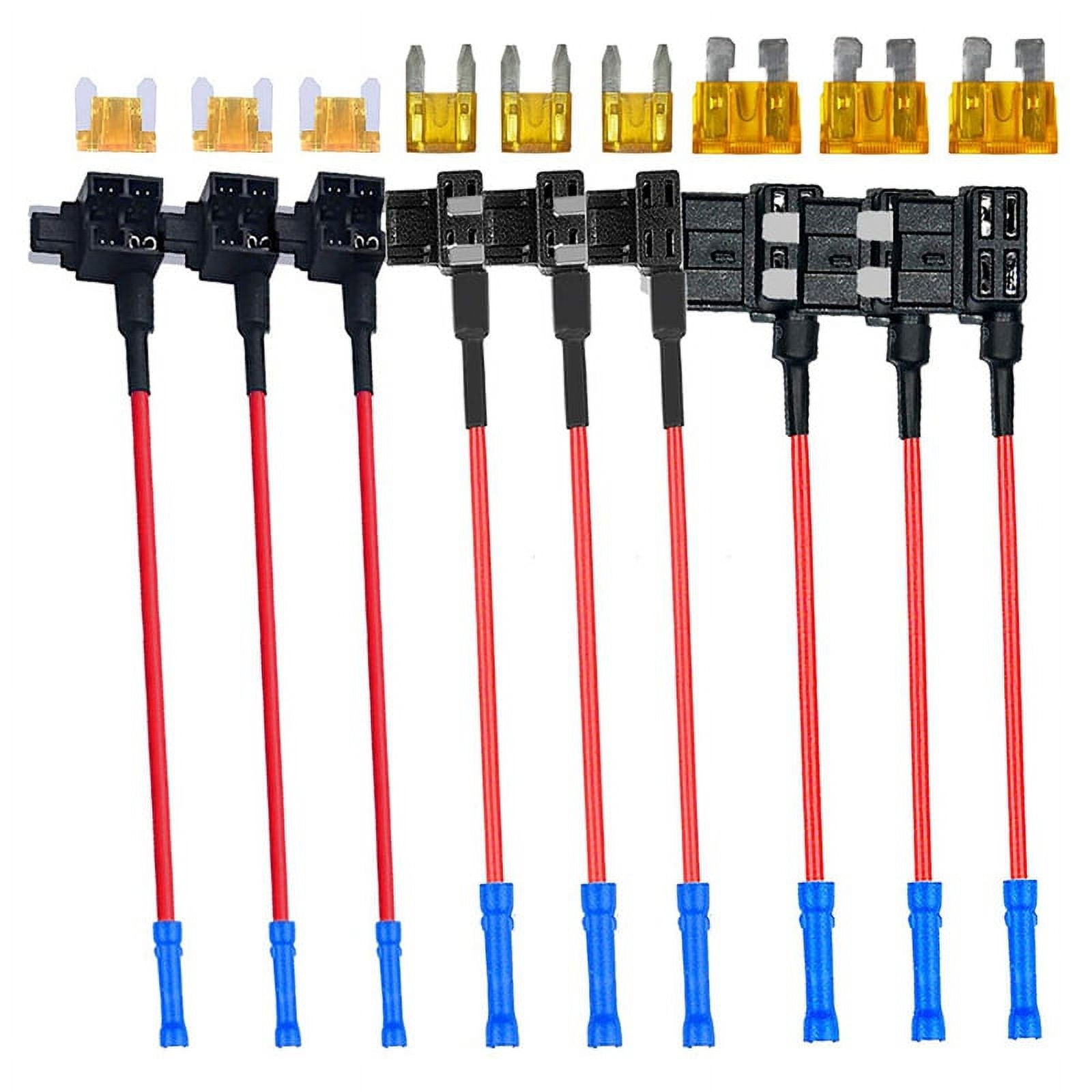 3x Low profile mini fuse adapter 3x 5 Amp low profile mini blade fuse ...