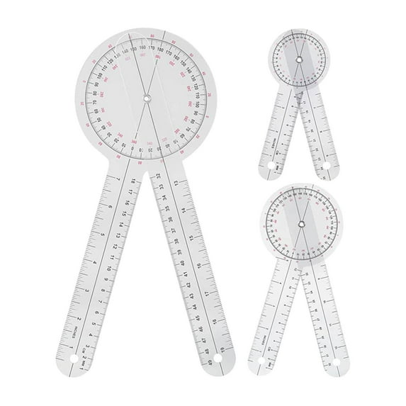 3x Medical Spinal Angle Ruler Protractor Angle Finders Set Transparent ...