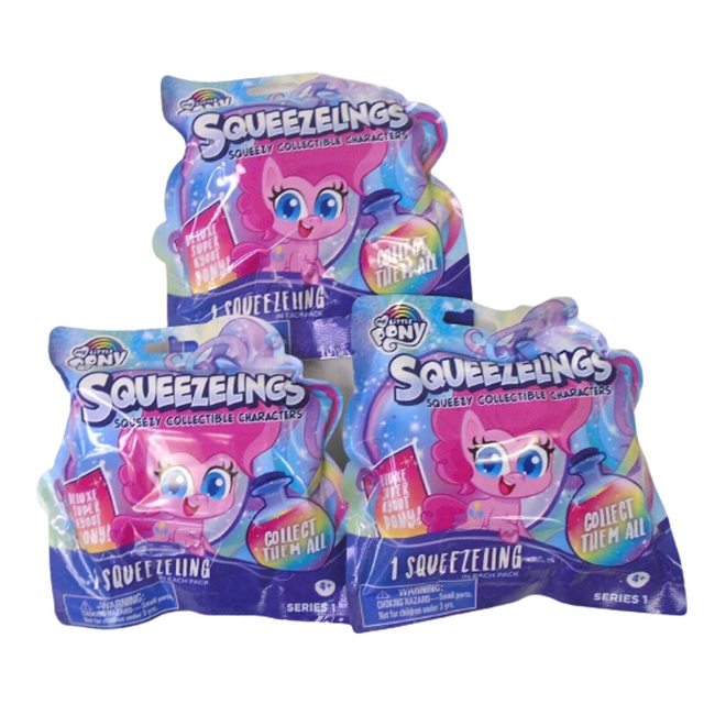 3-Pack My Little Pony Squeezelings Series 1 Mystery Blind Bag, Squeezy Hasbro Collectible ...