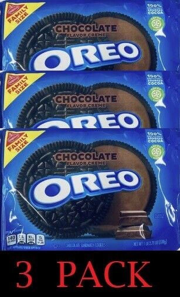 3x NABISCO OREO CHOCOLATE Creme FAMILY SIZE Sandwich Cookies 1 lb 2.71 oz 3 PACK - Walmart.com