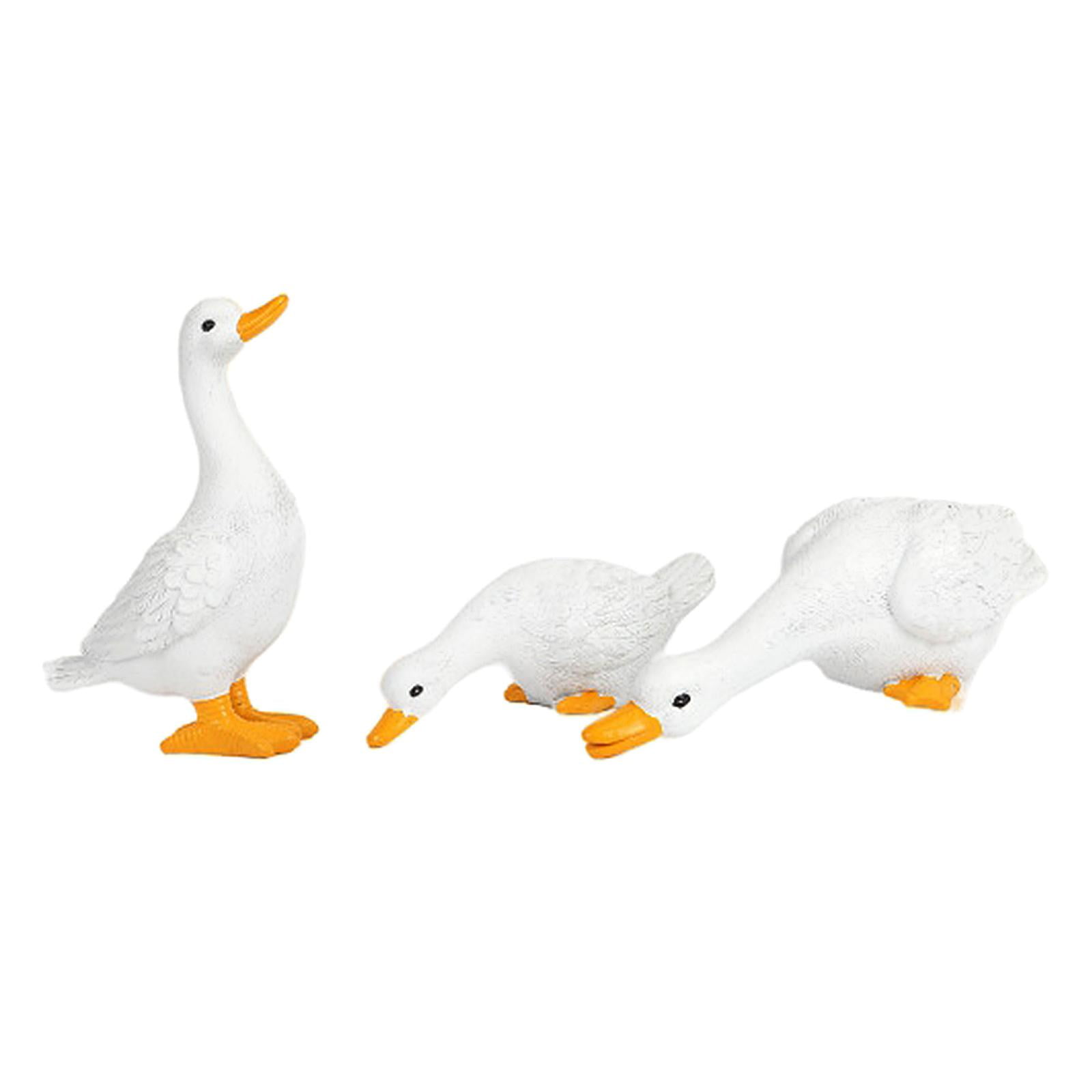 3x Outdoor Statue Garden Decoration Art Crafts Ornaments Duck Statue ...