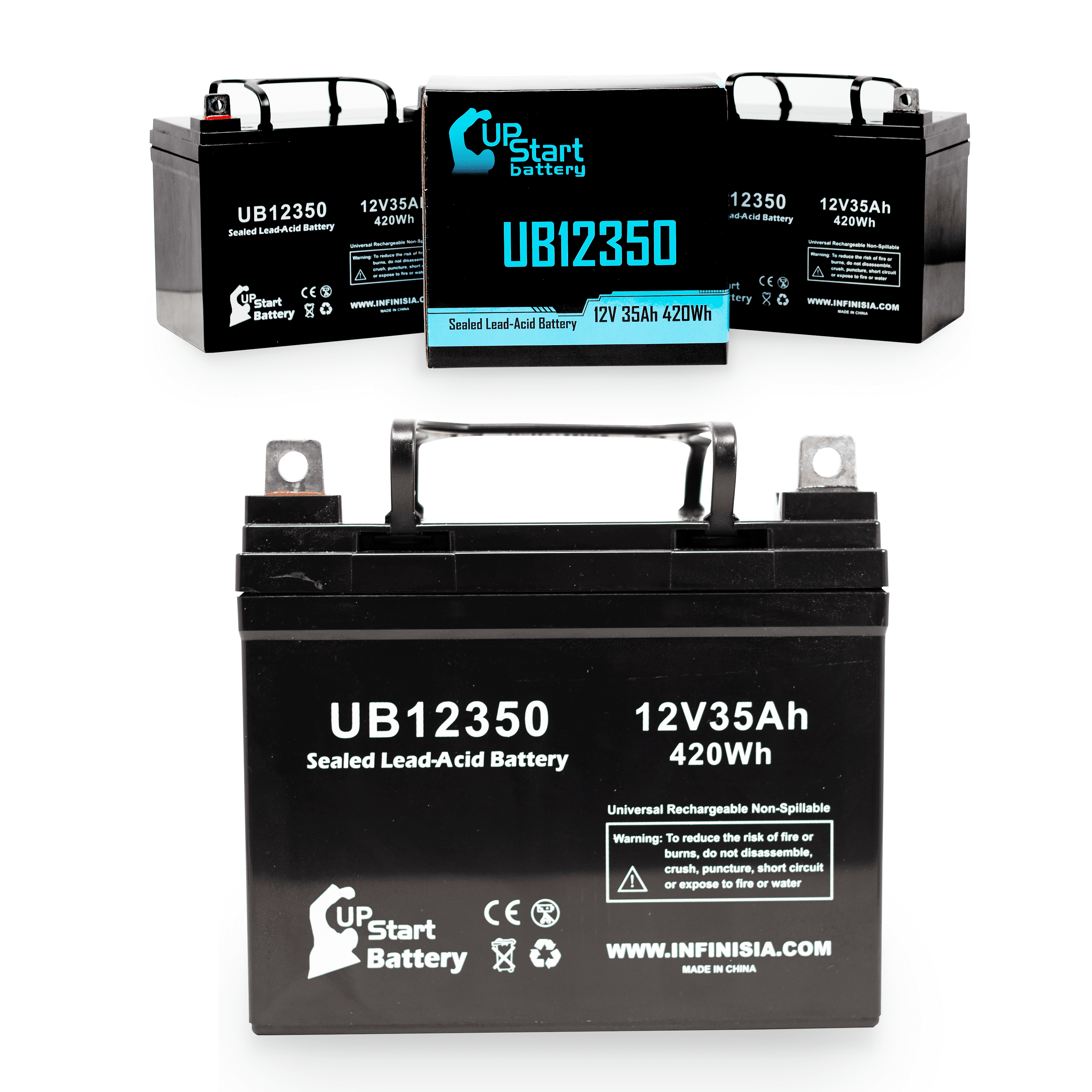 3x Pack - Compatible Active Care EXT 350 Battery - Replacement UB12350 ...