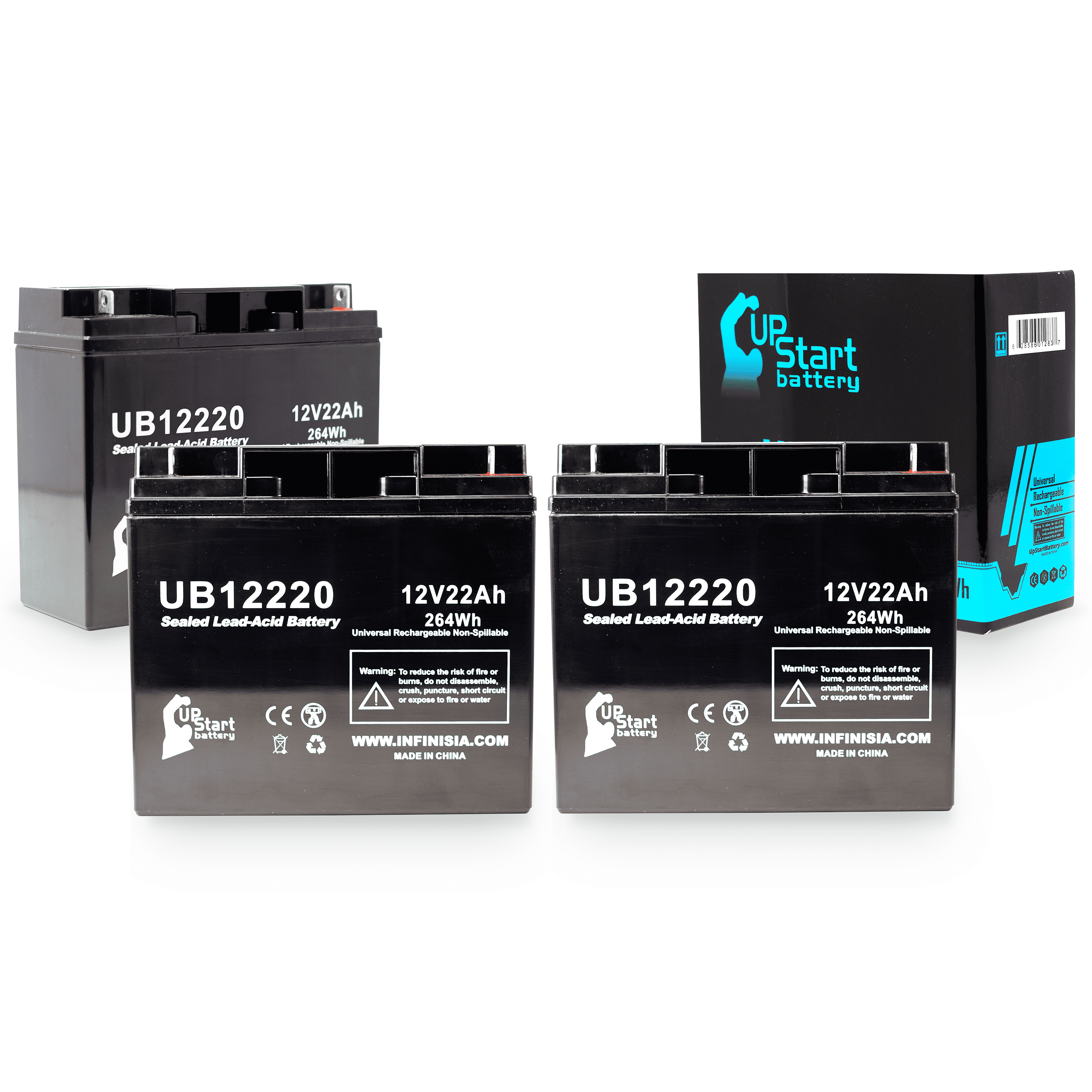 3x Pack - Compatible Amigo Scooters FIESTA Battery - Replacement ...