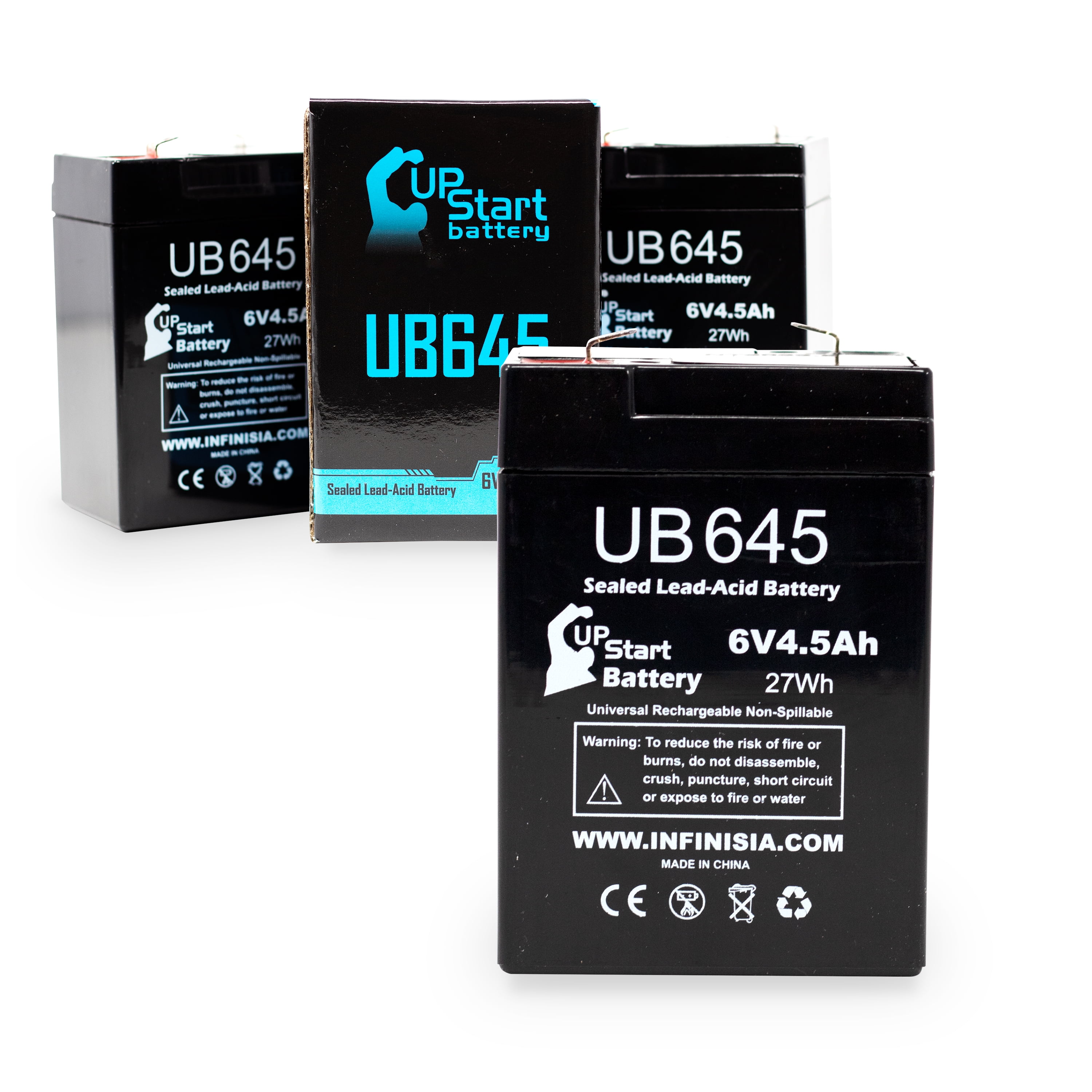 3x Pack - Compatible Light Alarms EP650 Battery - Replacement UB645 ...