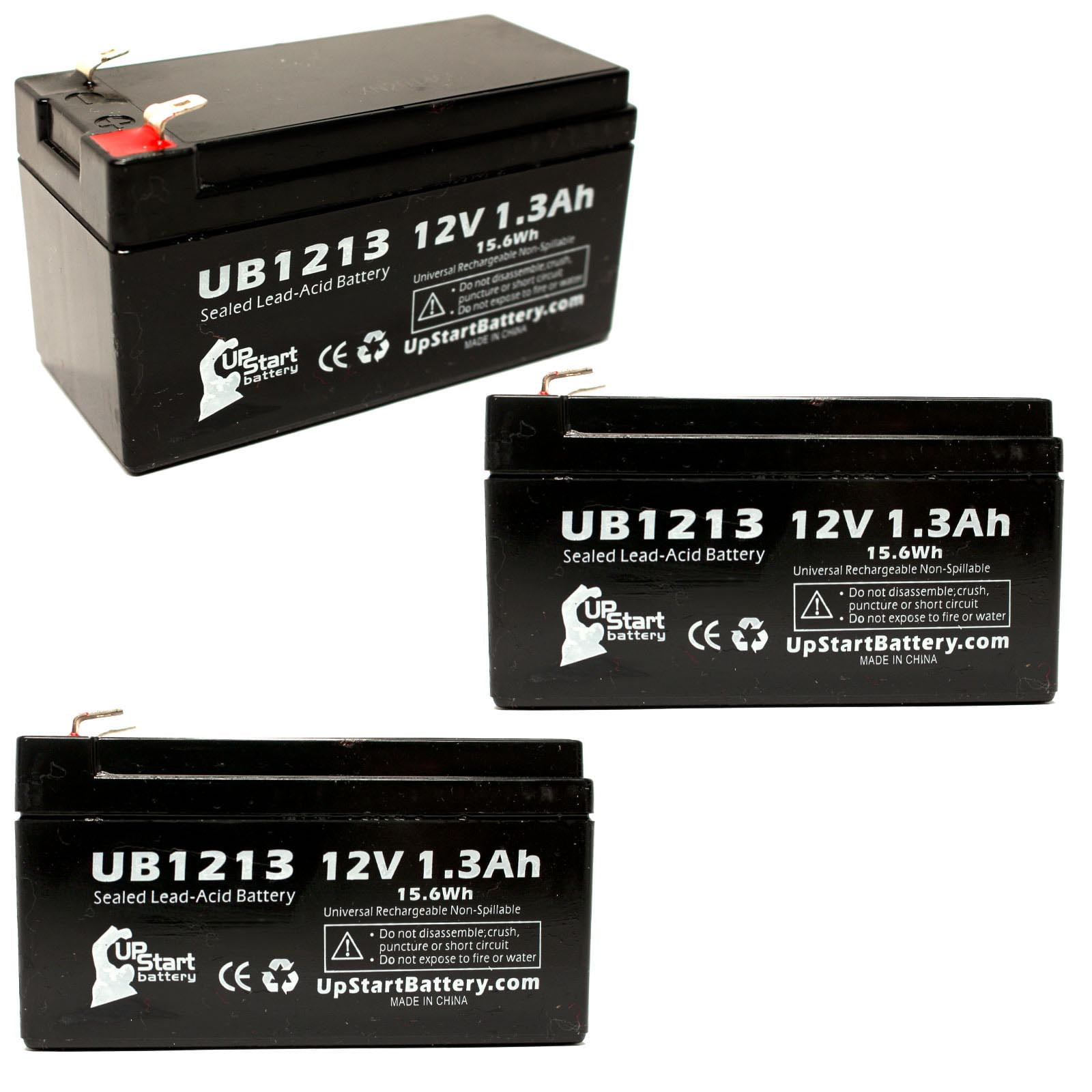 3x Pack - Compatible Unipower B00811 Battery - Replacement UB1213 ...