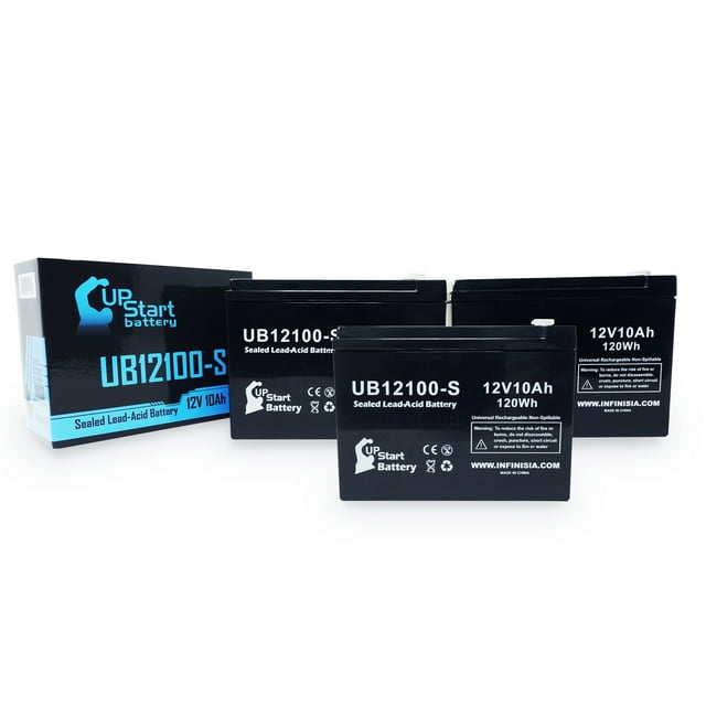 3x Pack - Enduring CB10-12 Battery Replacement - UB12100-S Universal ...