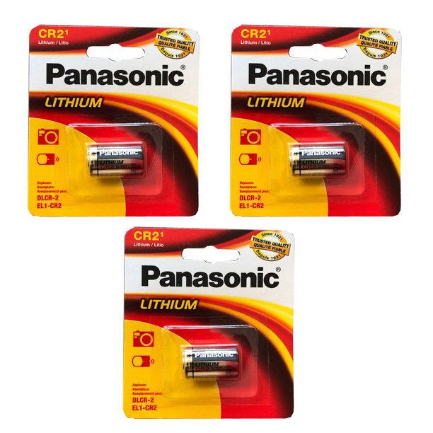 3x Panasonic 3V CR-2 Photo Lithium Battery ELCR2 EL-CR2 GPCR2 KCR2 KCR2-1 K-CR2 - Walmart ...