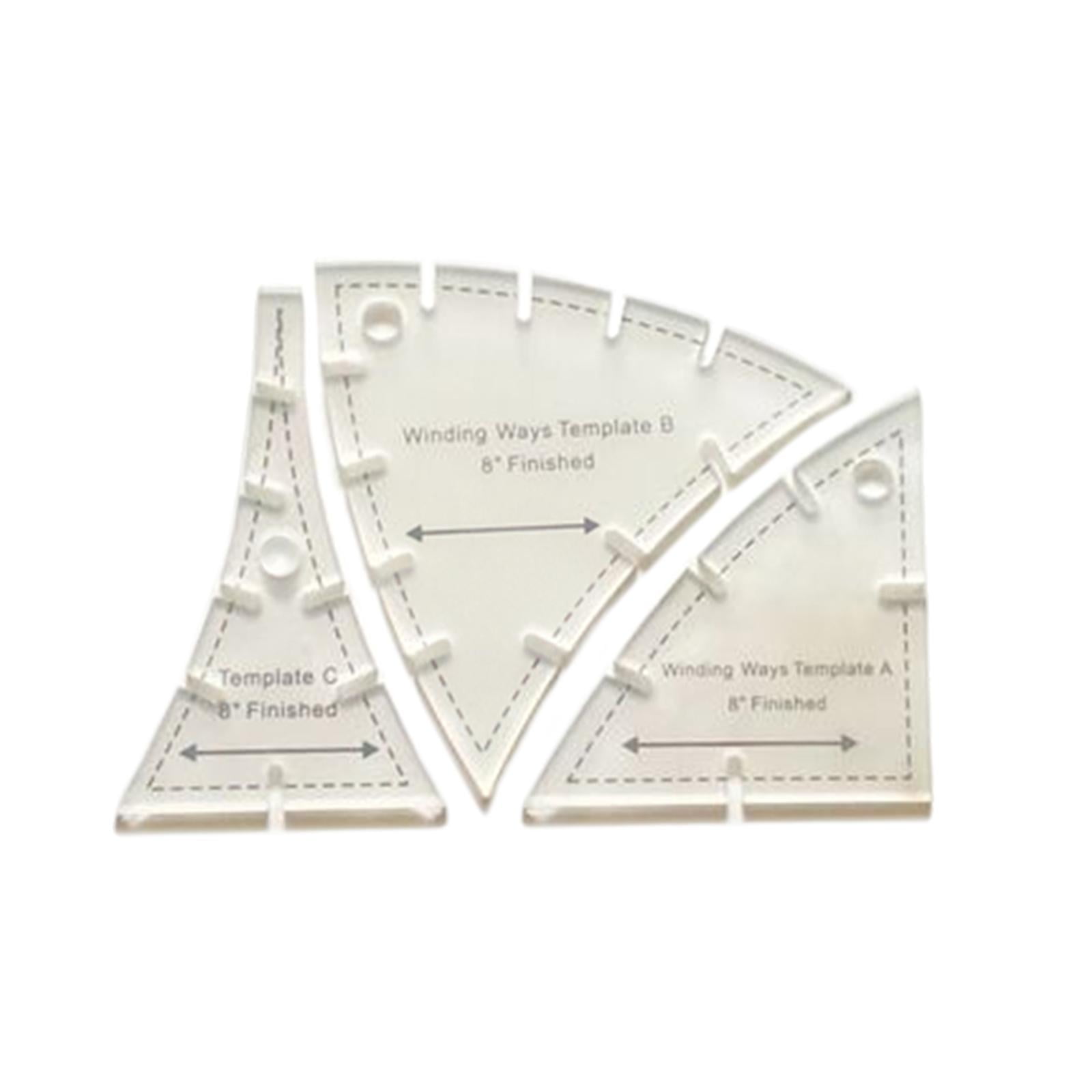 3x Quilt Template Set, Acrylic Quilting Rulers Templates, Creative ...