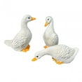3x Resin Statues Desktop Ornaments Cute Garden Decor Duck Statues Home ...