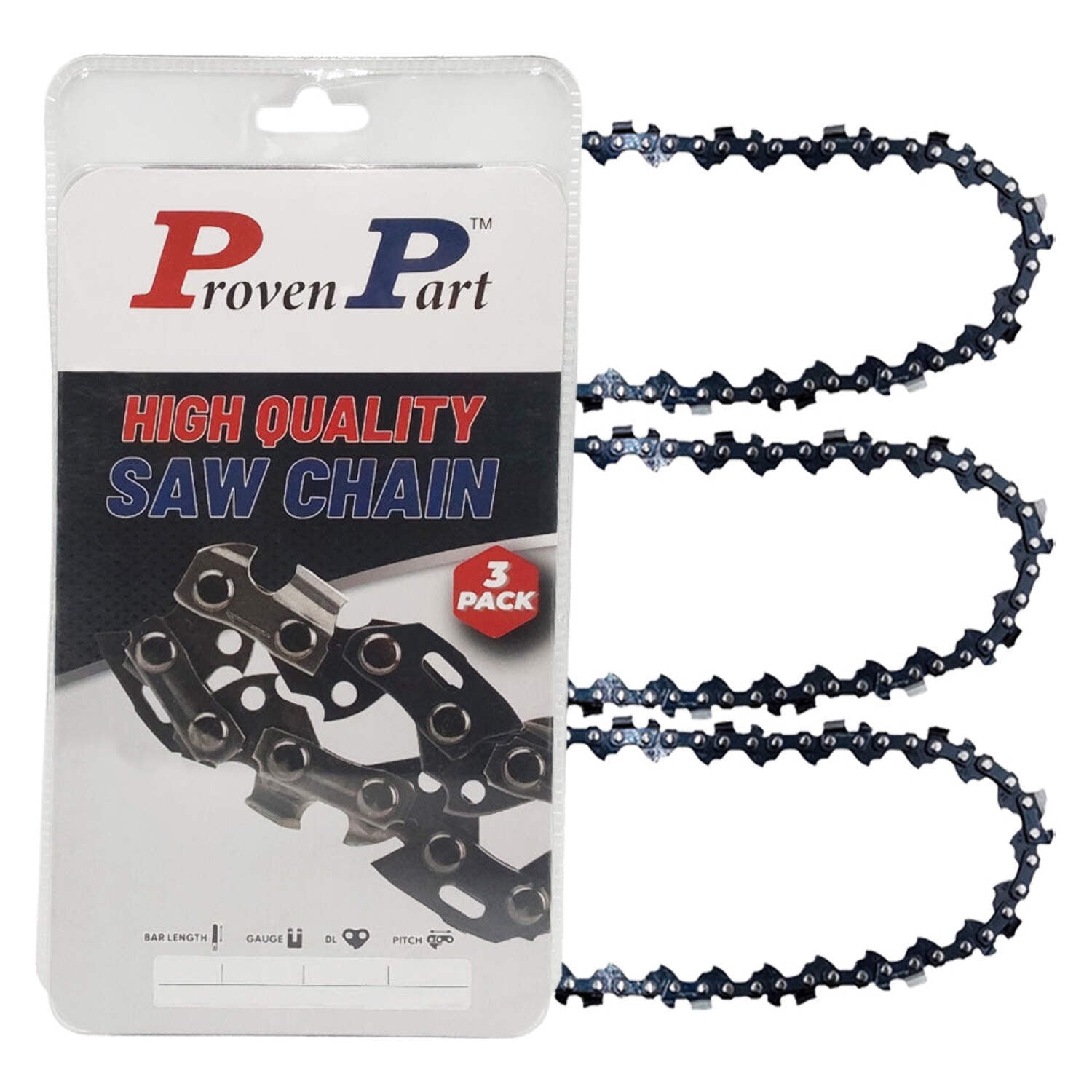 3x Semi Chisel Low Profile Chain 3/8 .050 56DL Fits Hart HLCS021VNM ...