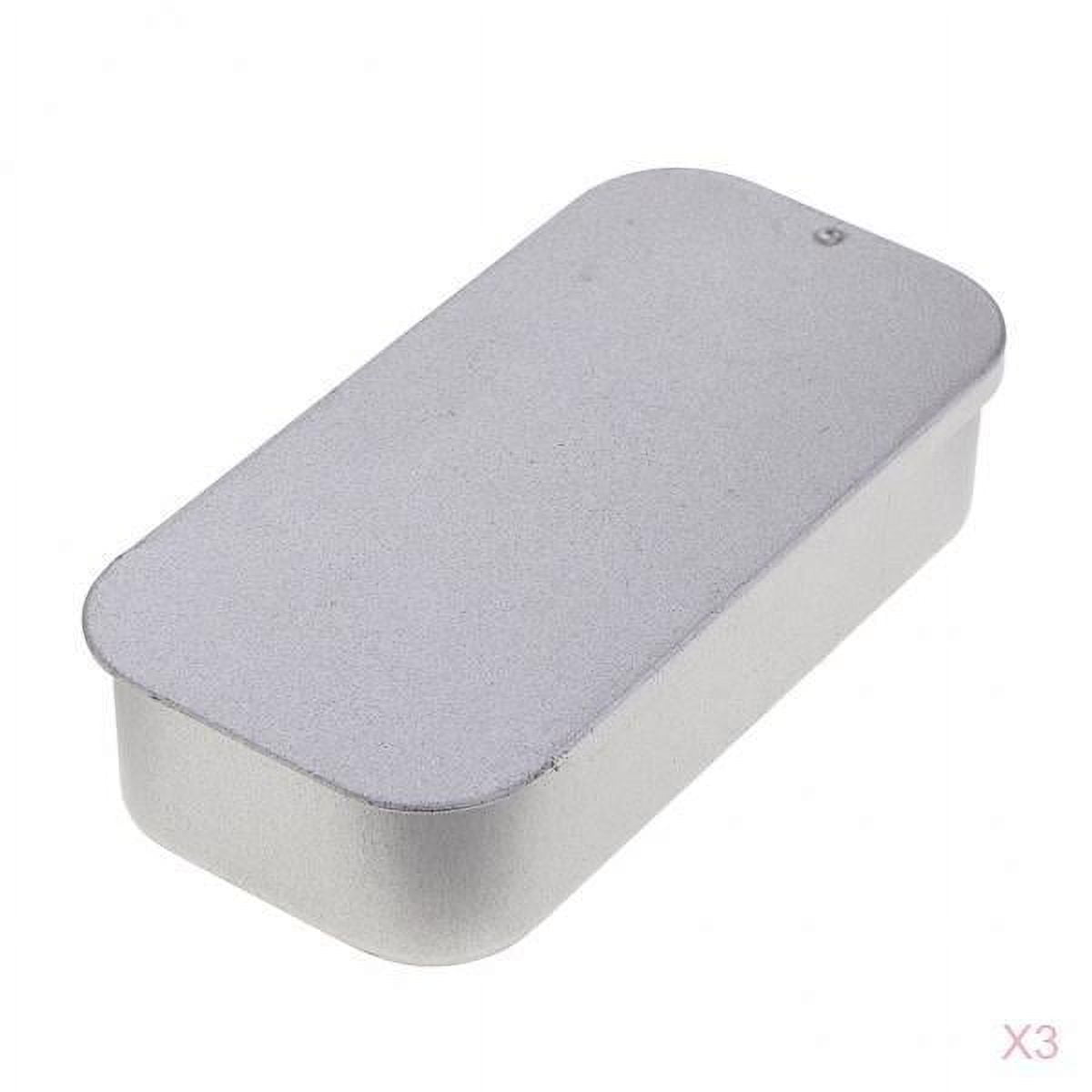 3x Small Metal Tin Storage Case Sliding Cover Container 90x45x20mm ...