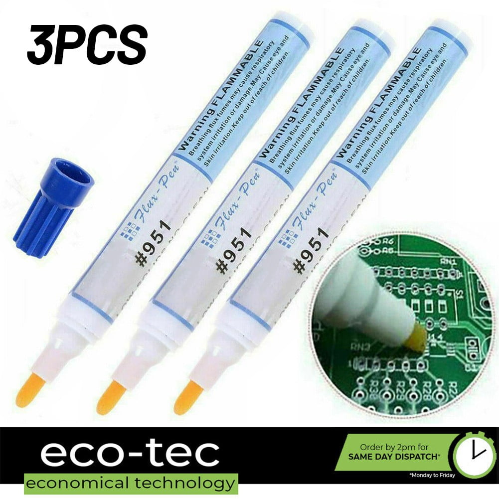 3x Solder Flux Pen Flux for Grease PCB Paste Resin-free Rosin Solarcell ...