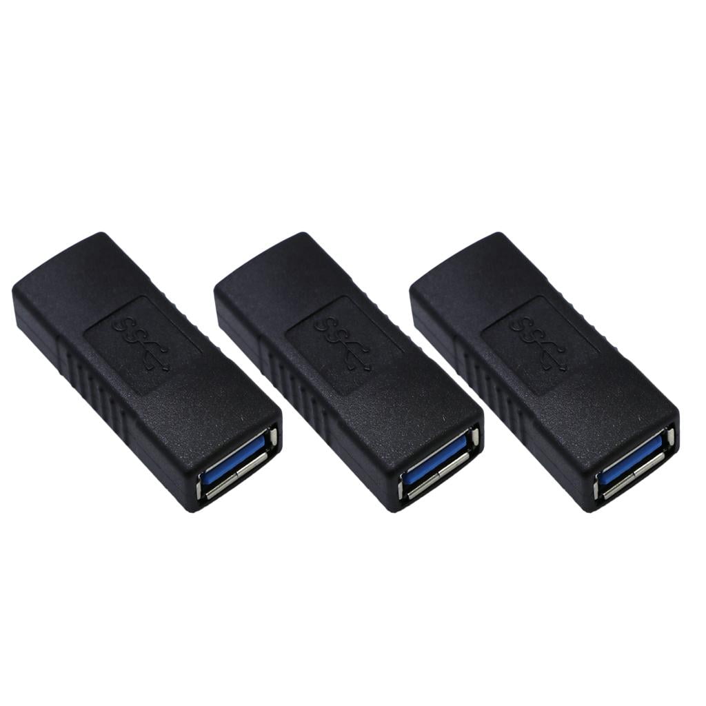 3X USB 3.0 Type A Female to Female SuperSpeed Connector Adapter Coupler ...