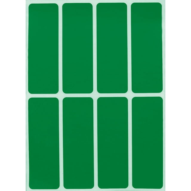 3x1 inch Rectangular Color Coding Labels (75mm x 25mm) Green Blank ...