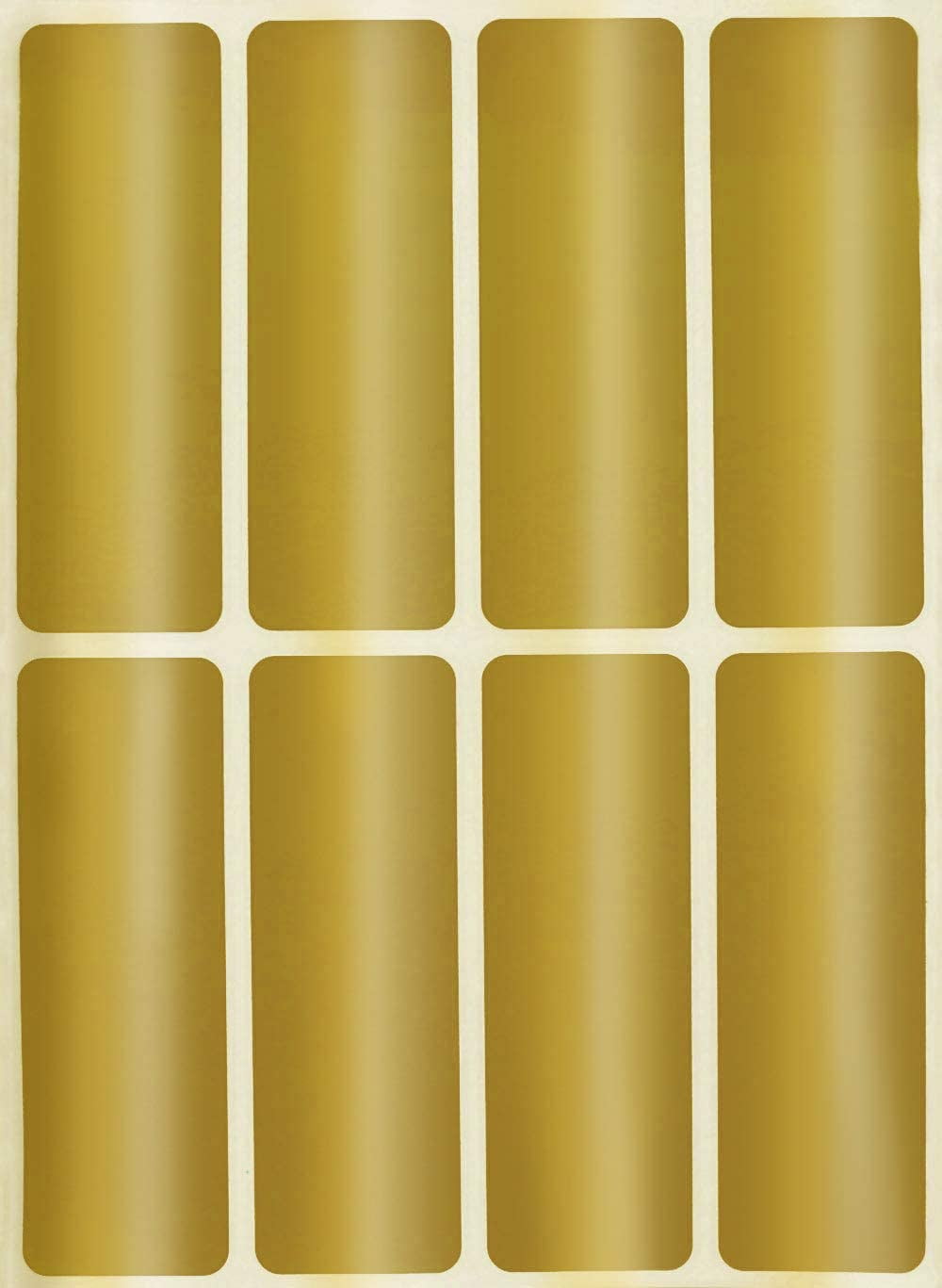 3x1 inch Rectangular Color Coding Labels (75mm x 25mm) Metallic Gold ...