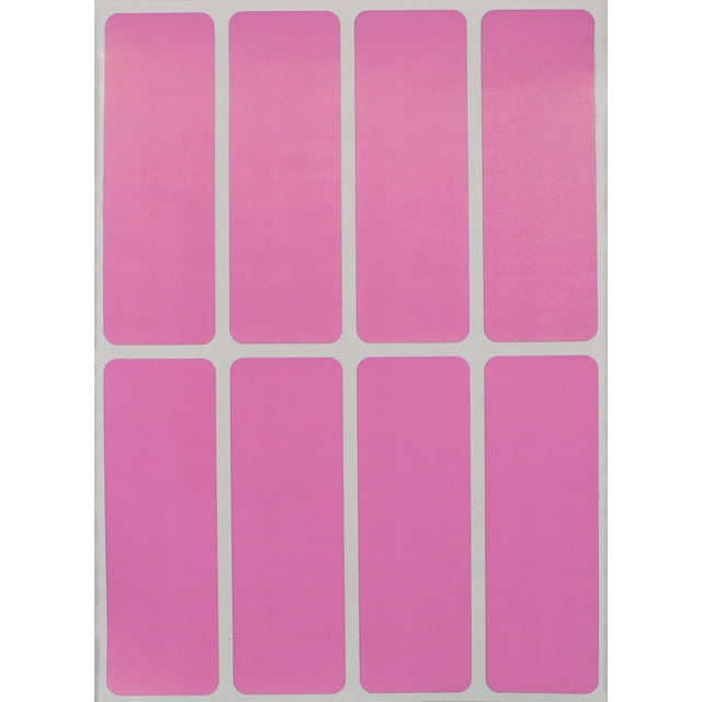 3x1 inch Rectangular Color Coding Labels (75mm x 25mm) Pastel Pink ...