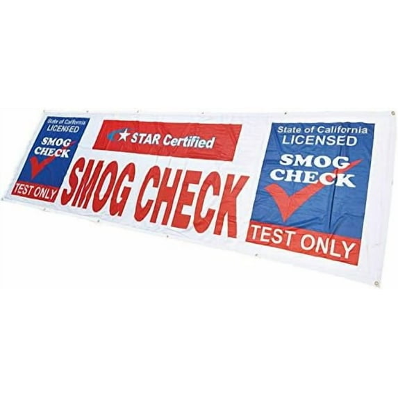 3x10 Ft Certified SMOG Check Test ONLY Banner Vinyl Alternative Sign ...