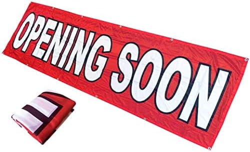 3x10 Ft Opening Soon Banner Vinyl Alternative Store Sign (red) Fabric ...