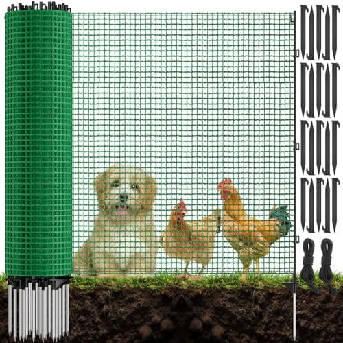 3x100FT Temporary Fence for Backyard,Temporary Fence with Post,Plastic ...