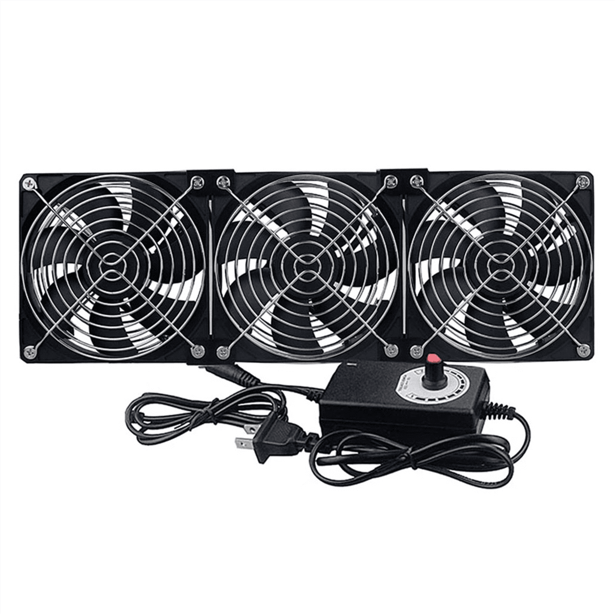 3x120mm Computer Fan with AC 100V-240V Speed Controller for Cabinet ...