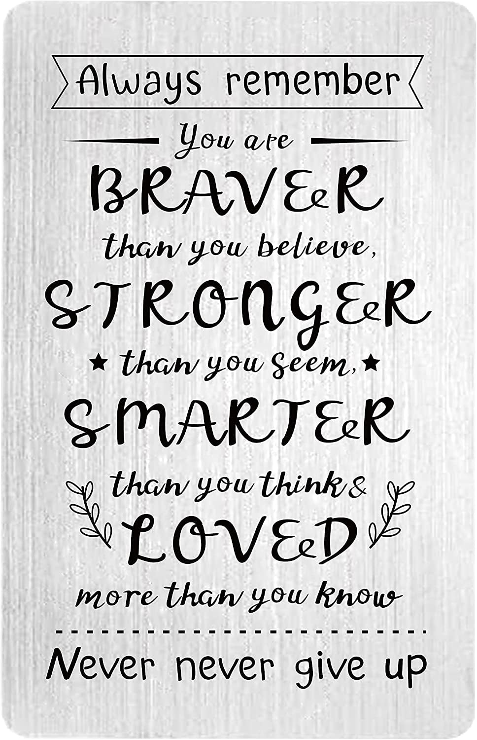 3x2 Inch Wallet Insert Card for Son Daughter Friend Inspirational Gifts ...